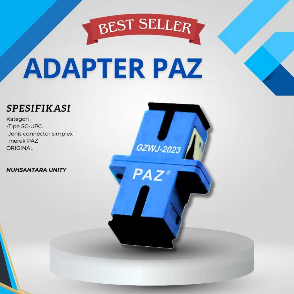 {ORIGINAL} Sc UPC PAZ Adapter Blue Fiber Optic Connector Fiber Optic ...