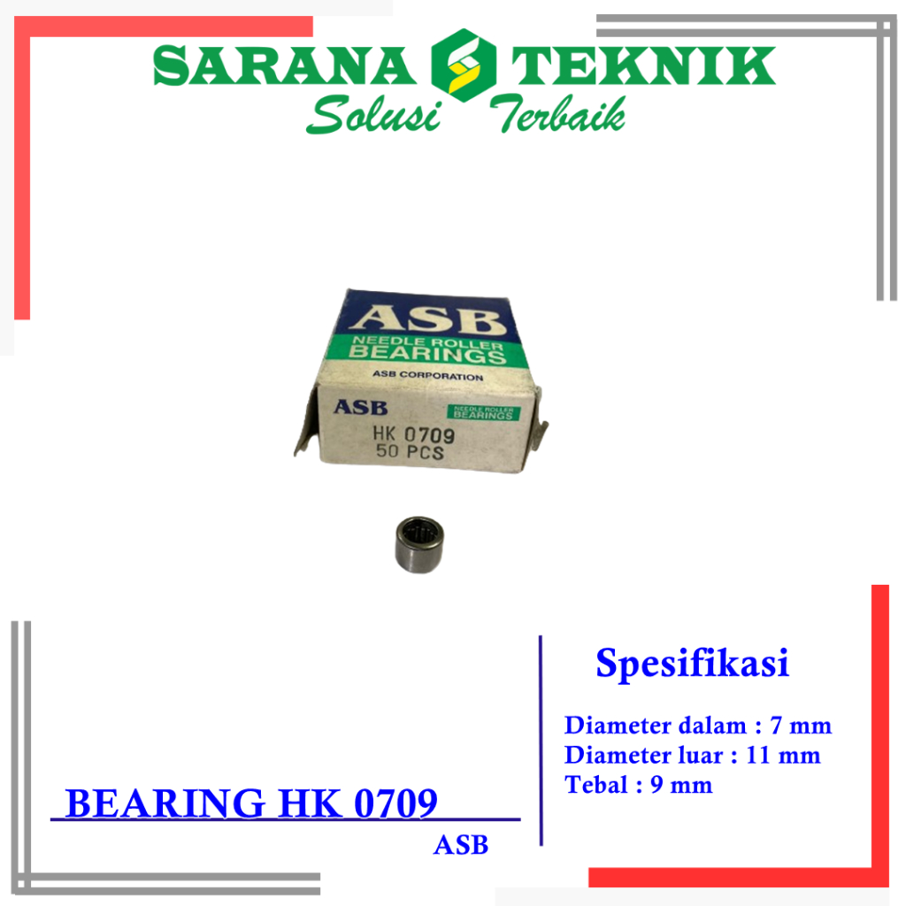 BAMBOO LIDI BEARING / LECES NEEDLE BEARING HK 0709 ASB ORIGINAL ...