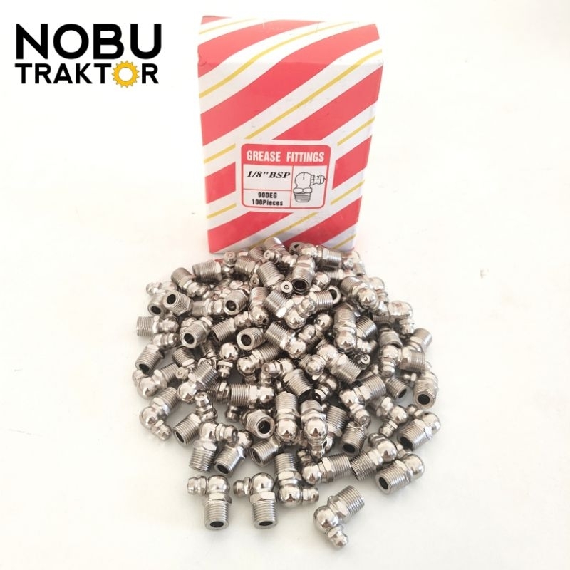 Nipple GREASE NEPEL GREASE KEY 10MM 1/8" BSP 90 DEGREE NOBU TRACTOR ...