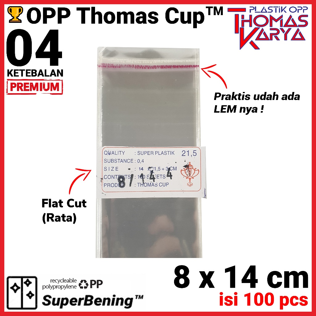 8x14 THICK OPP Plastic, 100 Clear Bags, Adhesive Seal Sweet Bread ...