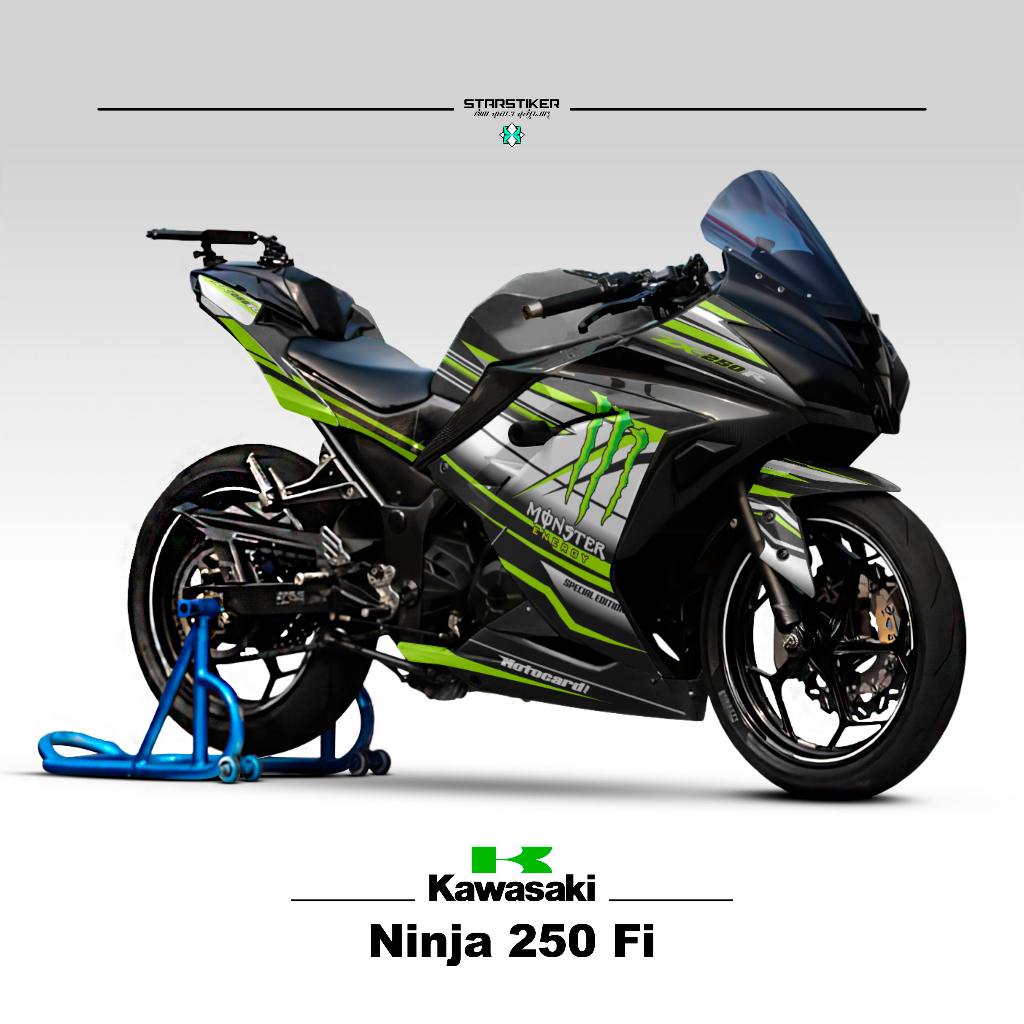 Striping Semifull Ninja 250 Fi Motif 4 / Sticker / Stock Decals ...