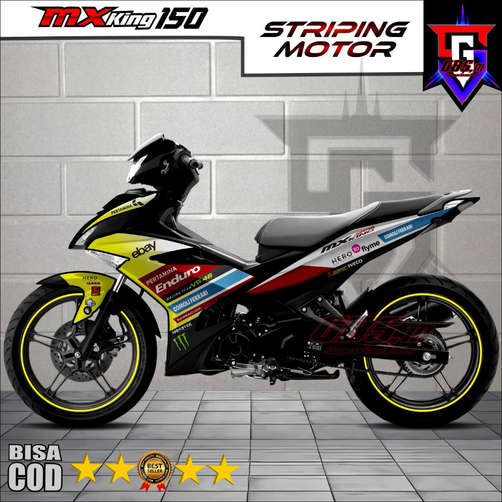 Decal Striping Mx King New 150 Sticker New Mx King 150 Striping Stker ...