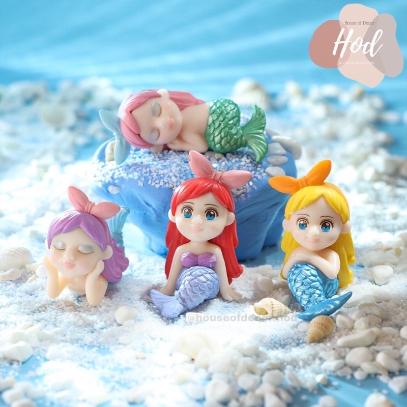 Mermaid Topper Miniature Figure/Mermaid Theme Cake Decoration Version 2 ...