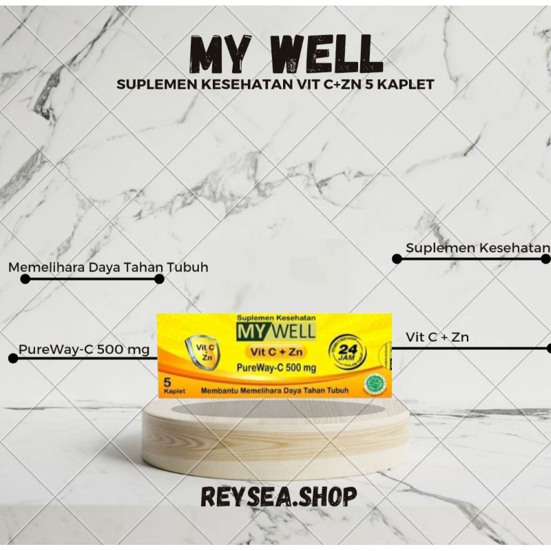 My WELL - VIT C+ZN 5-caplet Health Supplement | Shopee Malaysia