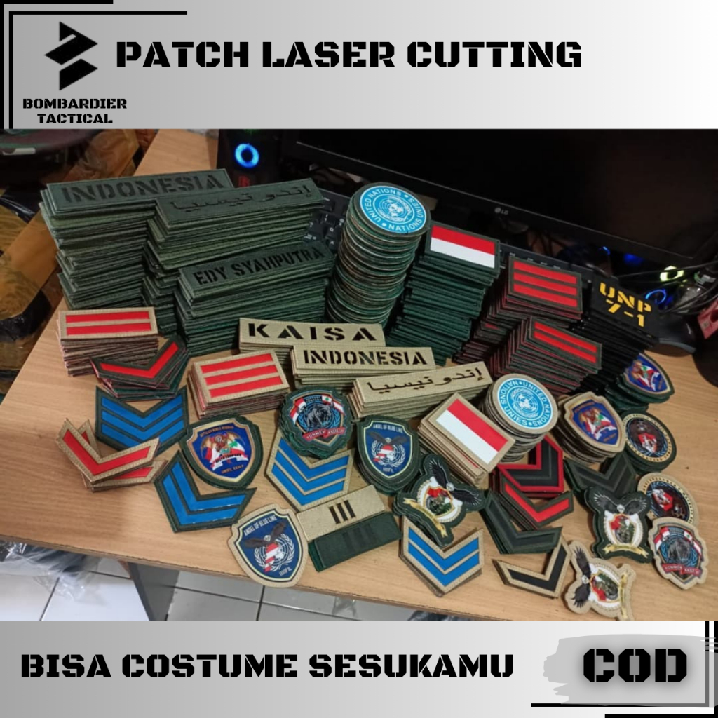 LASER PATCH COSTUMEbebas LOGO POLICE TNI POL PP NAME LASERCUTH PATCH ...