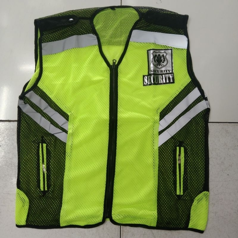 HITAM Black Trim Rib Security Vest-Security Mesh Vest-Linked Mesh Vest ...