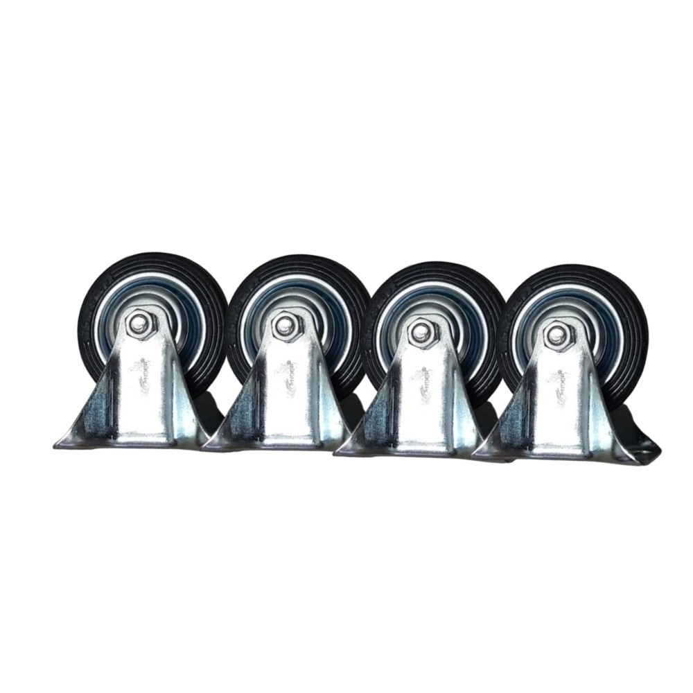 HITAM Per4pcs Xander Wheel Black Rubber Wheel 3inch Off 75mm Set ...