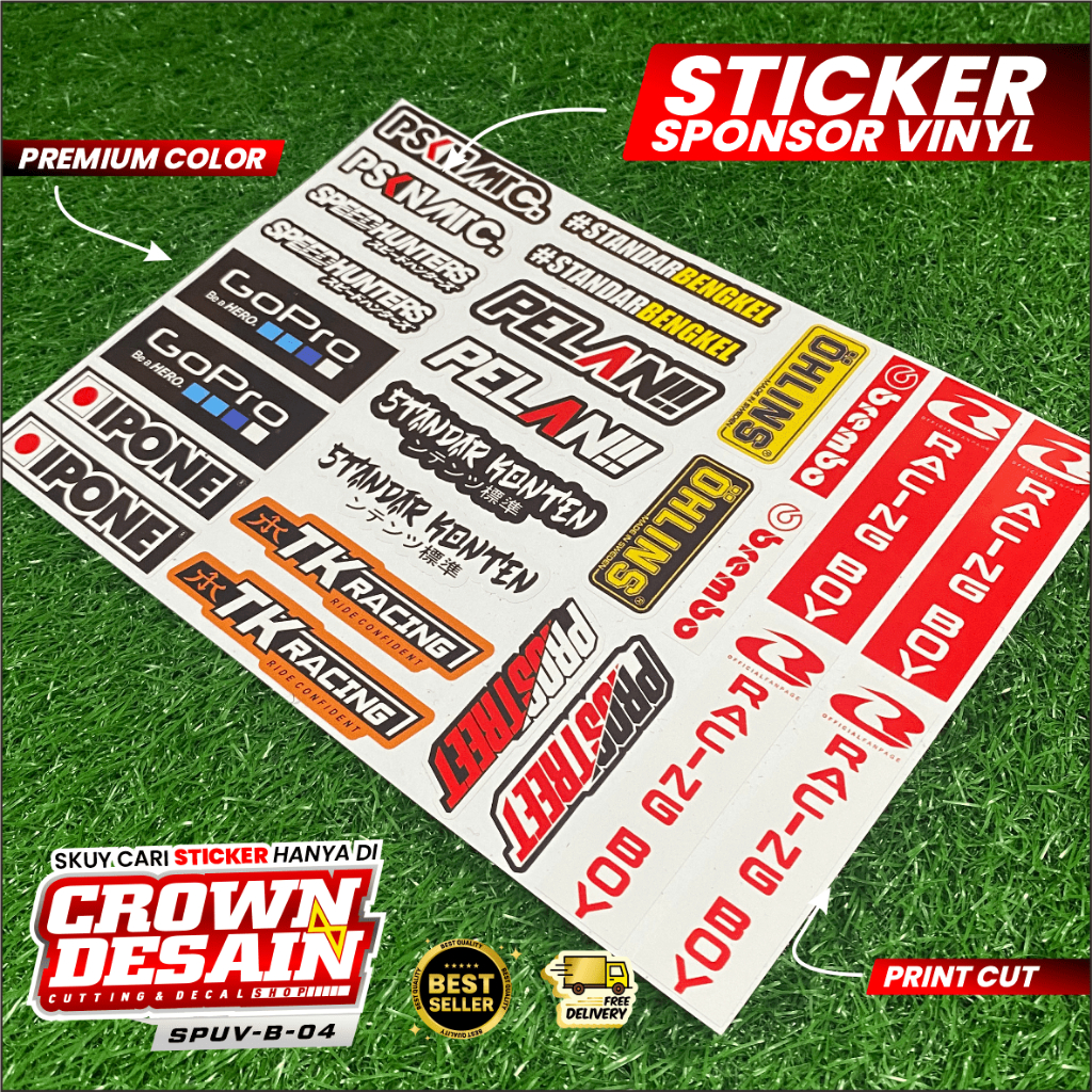 Motorcycle Racing Cutting Sponsor Sticker/Motorcycle Helmet Sticker ...