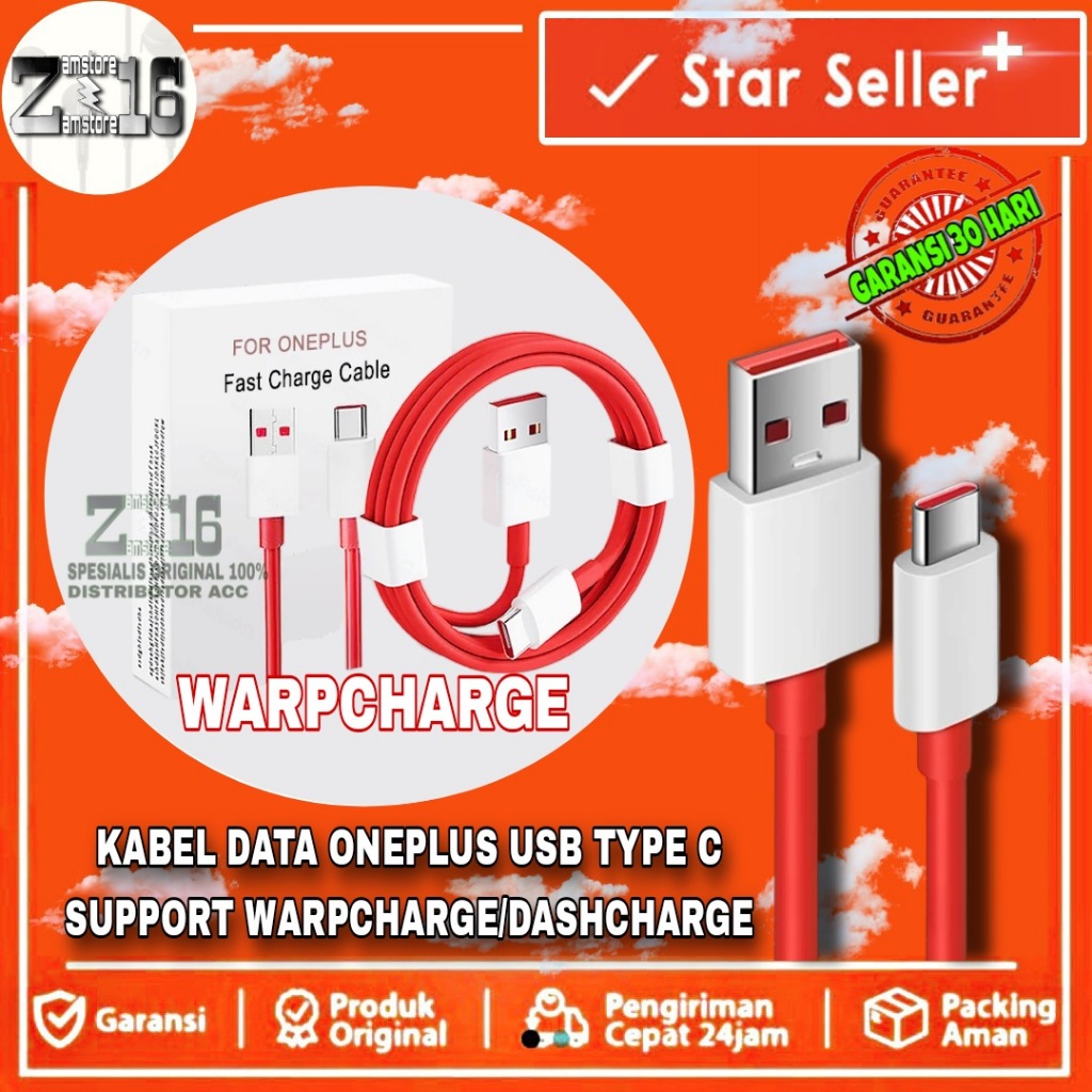 Oneplus data Cable 1+ USB Type C Support WARP CHARGE/DASH CHARGE one ...