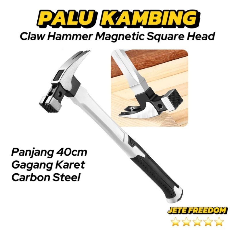 Goat Hammer 40cm Long Claw Hammer Magnetic Square Head Double Hammer ...