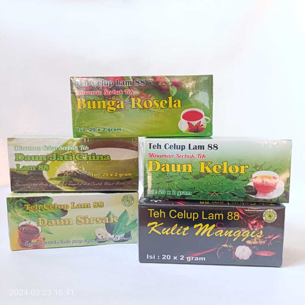 Lam Tea Bags 88 | Chinese Teak Tea Bags | Mangosteen Skin | Soursop ...