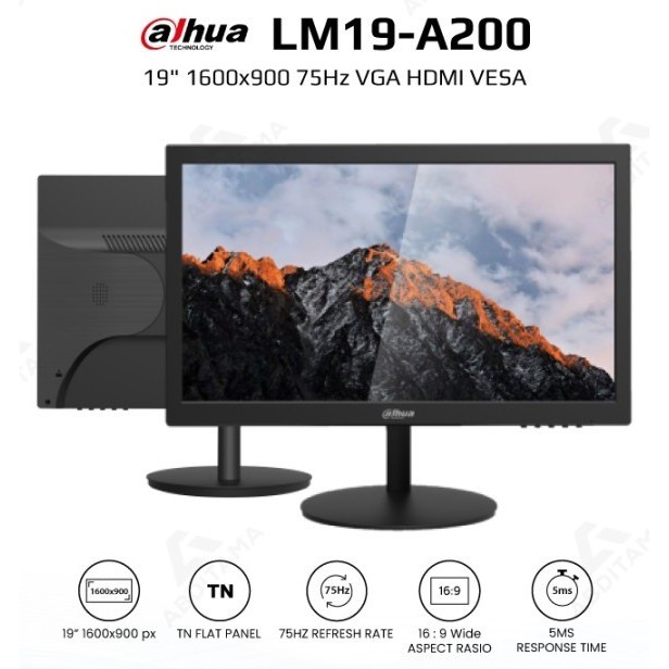 Dahua LM19-A202H 19" HD LED Monitor | Shopee Malaysia