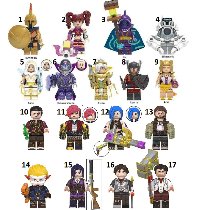 League of Legends Pantheon Jinx Jax Ashe Vayne Riven Ahri Blitzcrank ...