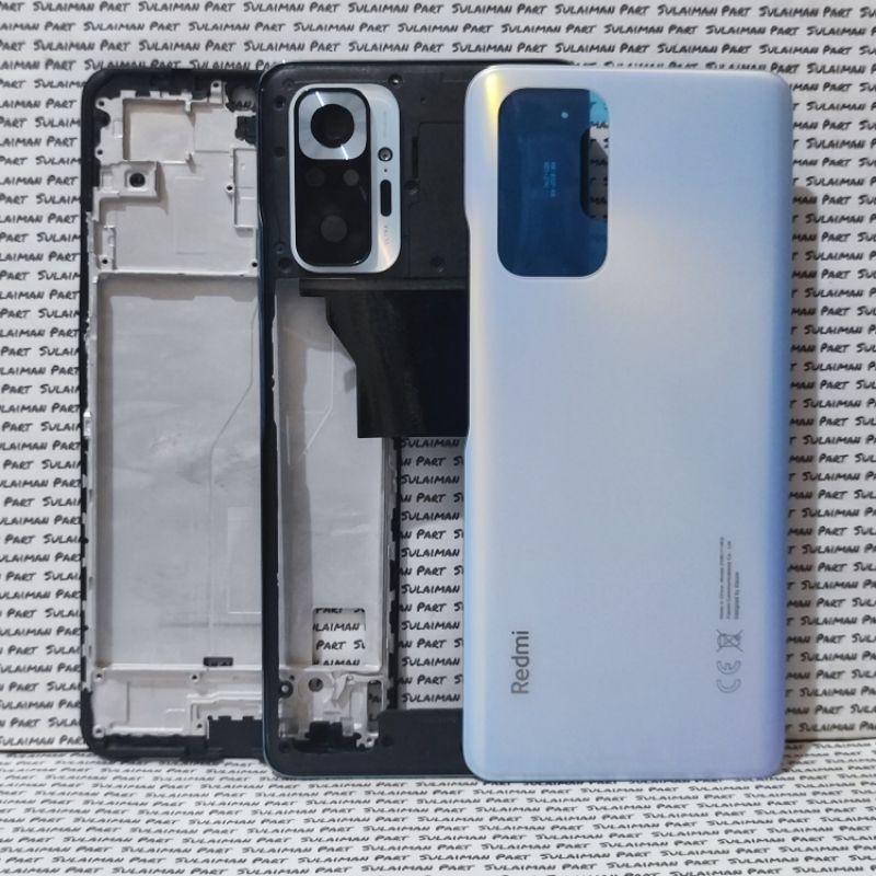 TOMBOL HOUSING CASING FULLSET Xiaomi REDMI NOTE 10 PRO BACKDOOR ...