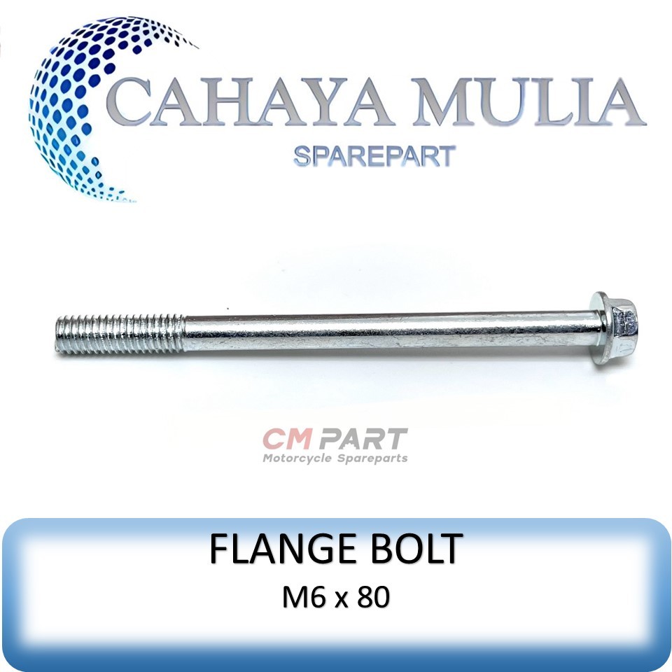 MESIN Bolt Bolt Flange Bolt M6 6x80 M6x80 Key 8 Bolt Engine Block CVT ...