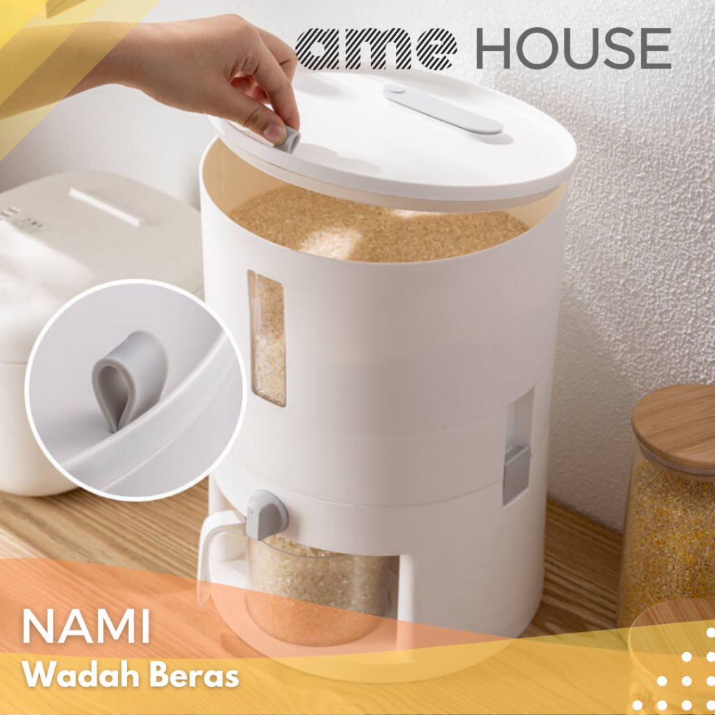 |AME|NAMI Aesthetic Measuring Rice Container Aesthetic Rice Storage ...