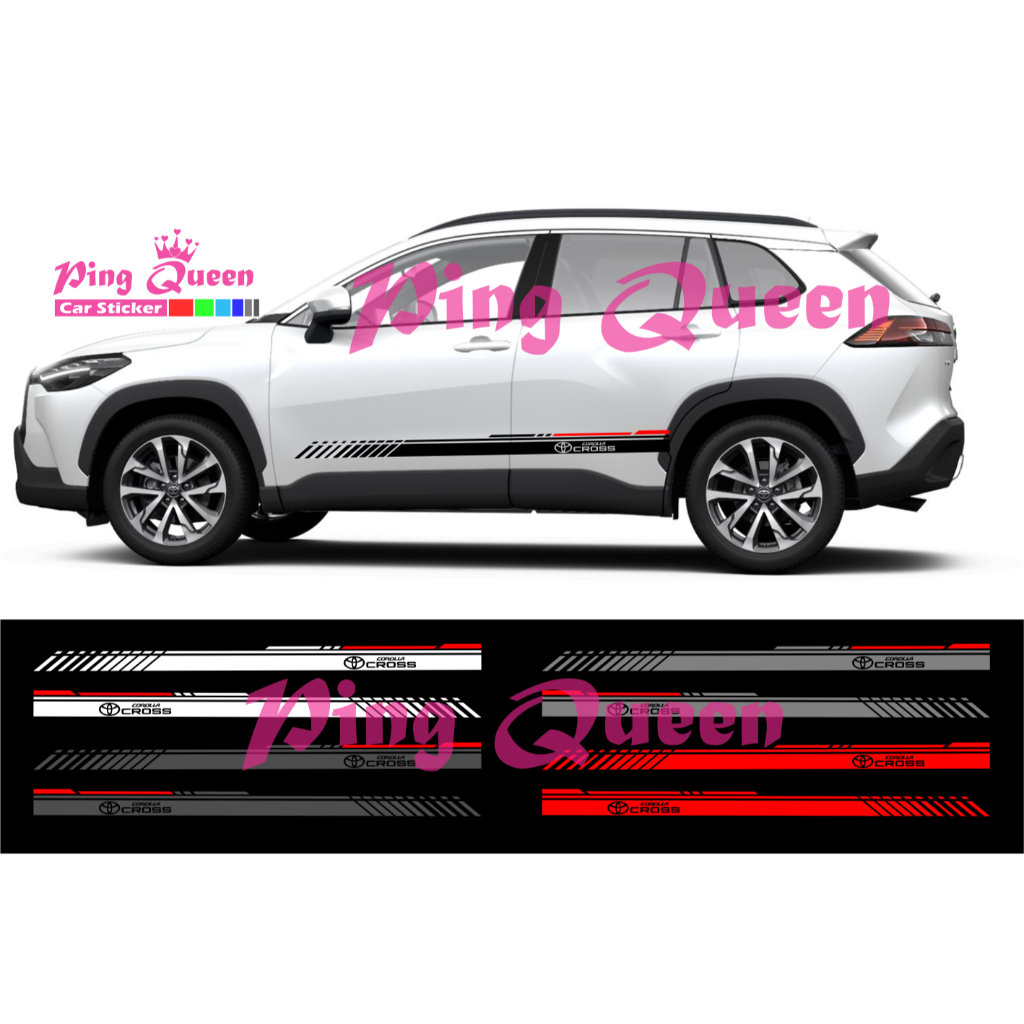 Car sticker Corolla cross striping sticker list Car Toyota Corolla ...