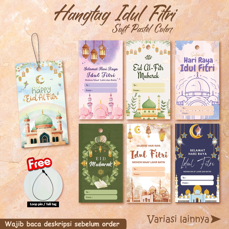 Eid UL FITRI SOFT PASTEL COLOR HANGTAG FREE STRAP | Shopee Malaysia