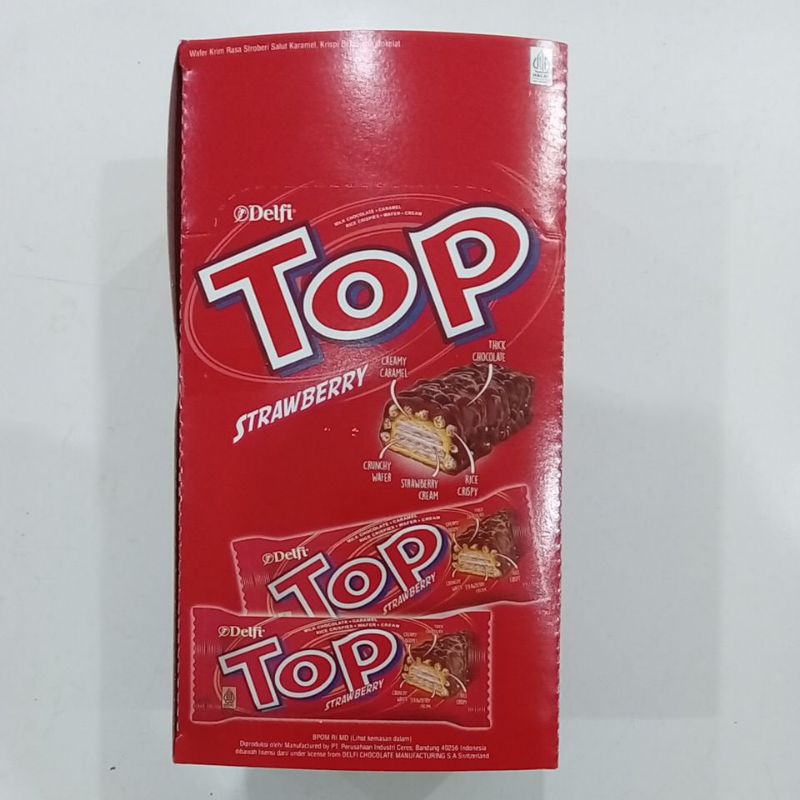 Delfi Top Wafer Cream Strawberry Flavored Cream With Caramel Crispy ...