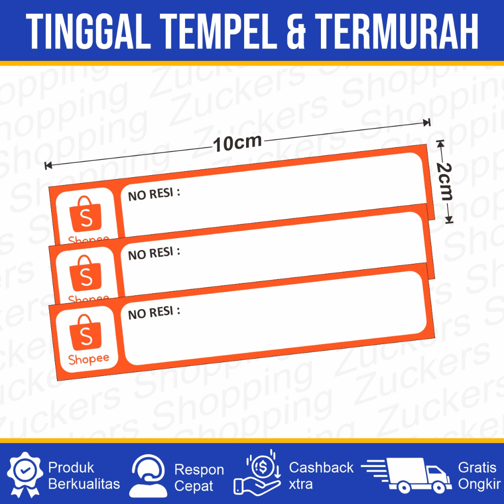 Shopee SHIPPING RESI STICKERS 2x10cm (Min 100pcs) | Shopee Malaysia