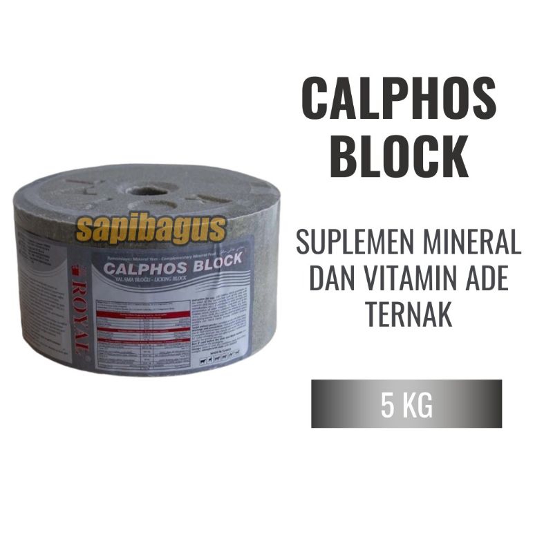 Calphos Block - Animal Supplement Mineral Block Vitamin ADE 5kg ...