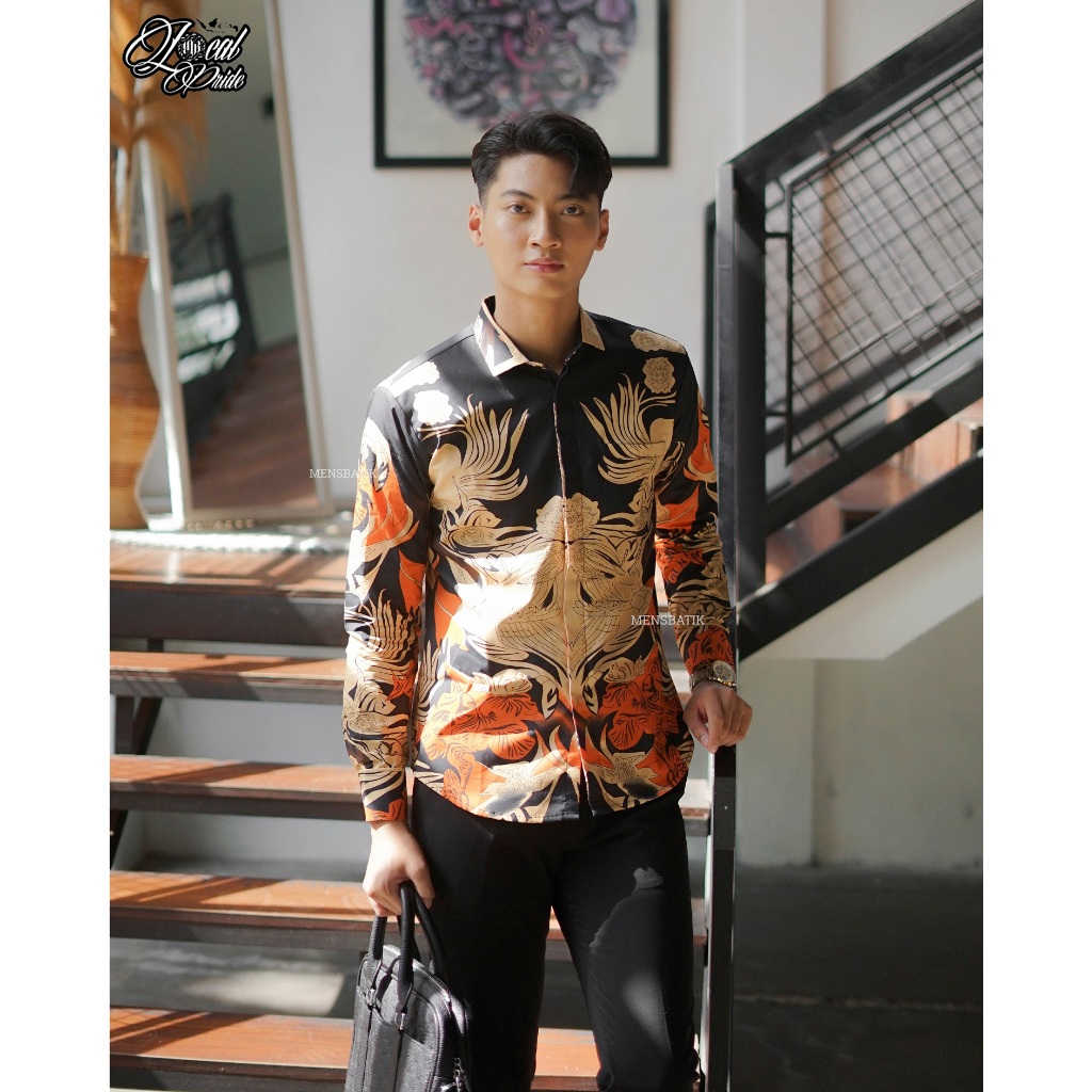 KEMEJA Men - RAWINDRA - Men's batik - batik Shirt - Men's Long Sleeve ...