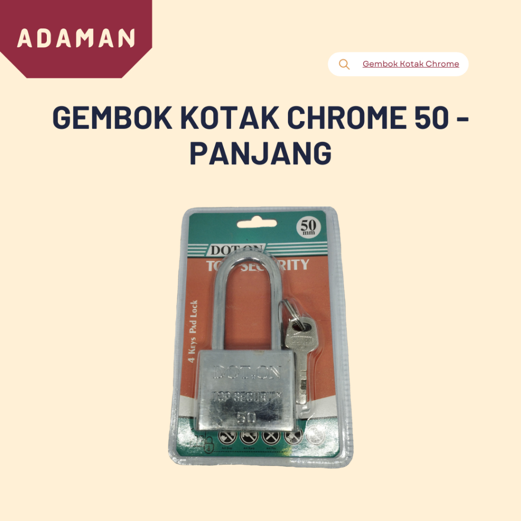 WHITE DOOR LOCK CHROME BOX DOT.ON 50L | Shopee Malaysia