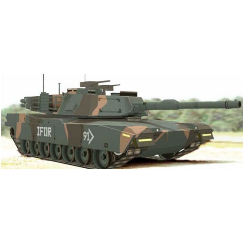 Abrams M1A1 Tank papercraft pattern sheet (PR-C5) | Shopee Malaysia