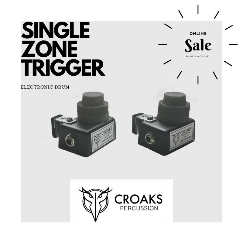 Electric Drum Trigger 3-zone 2-zone snare tom bass kick | Shopee Malaysia