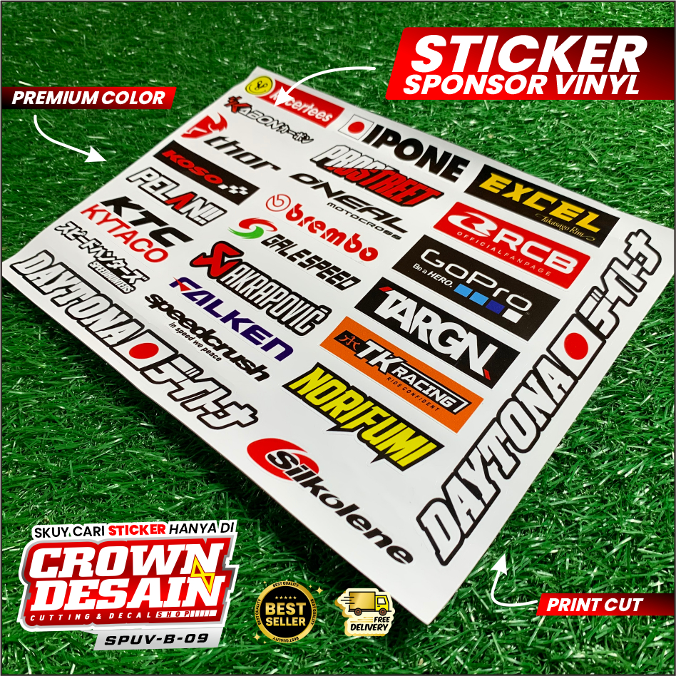 Racing Sticker PACK HOLOGRAM SPONSOR Sticker PRINTCUT Motorcycle RACING ...