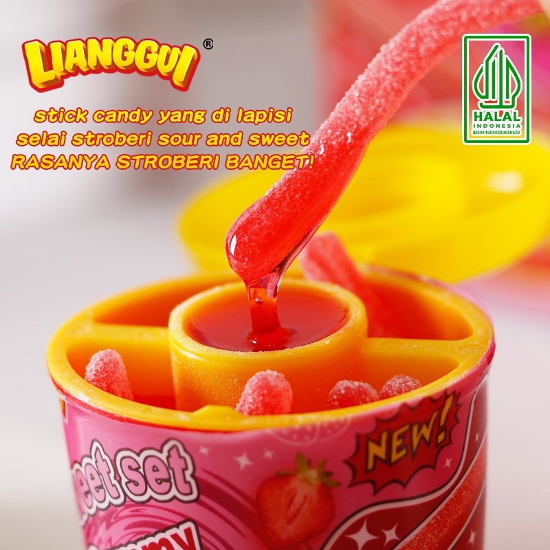[HALAL] Sticky Sweet Lianggui Candy Set Gummy With Stoberi Flavor Jam ...