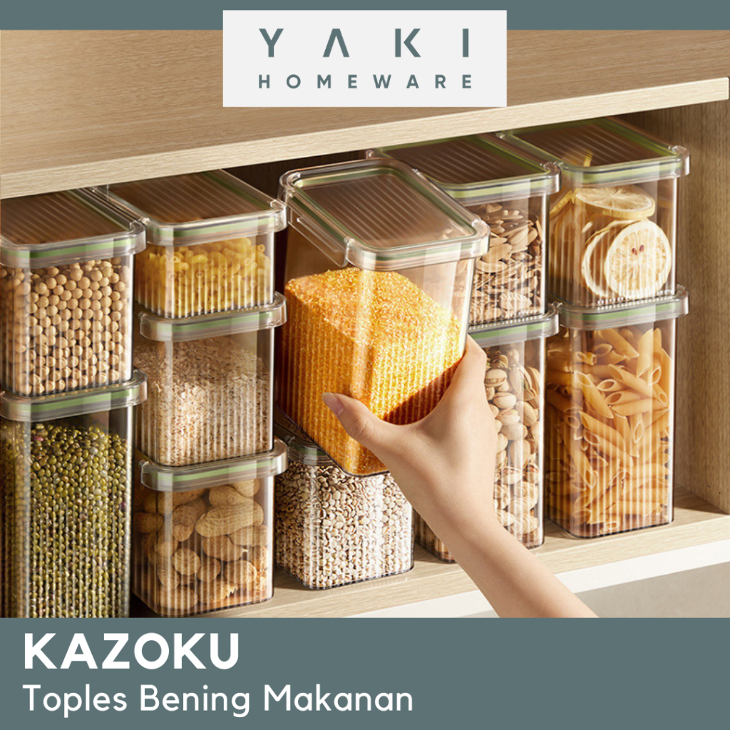 Yaki - KAZOKU Jar Set Minimalist Kitchen Spice Container Airtight Snack ...