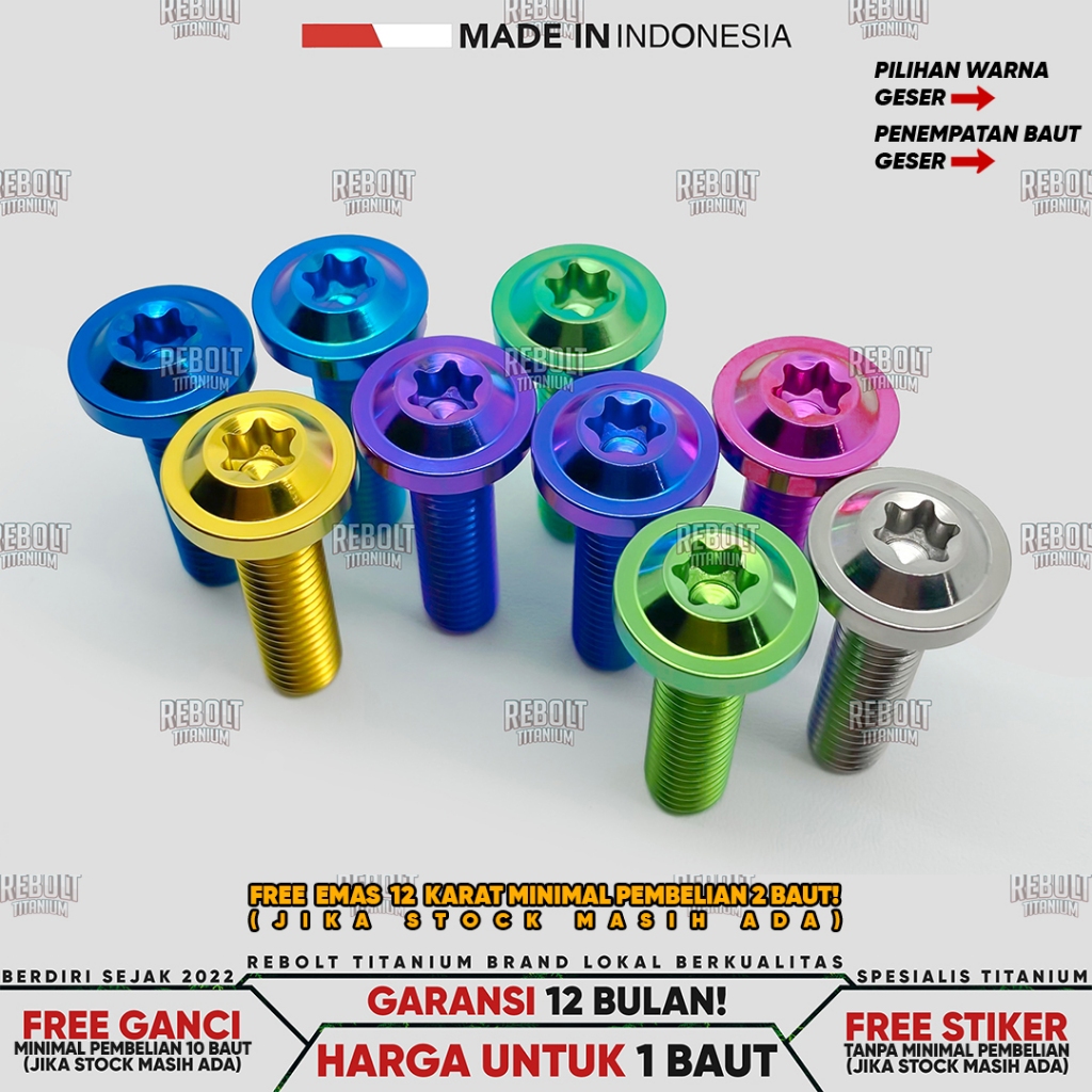 Ninja R RR SS Probolt REBOLT Titanium Top Triangle Titanium Bolt ...