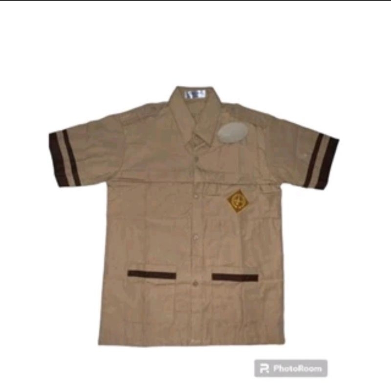 SCHOOL UNIFORM - SD Short Alert Scout Shirt Milk Brown & Yellow ...