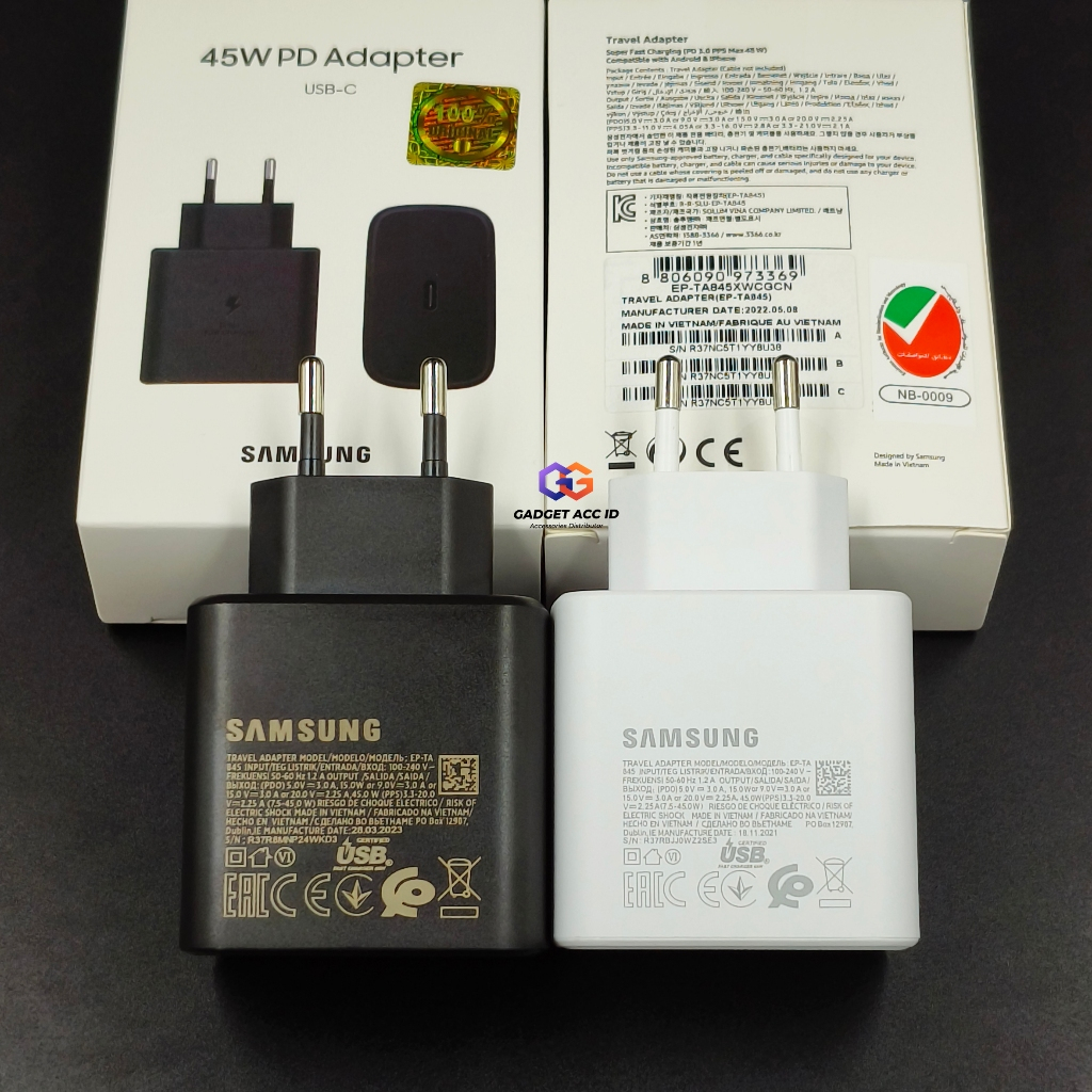 Samsung 45watt Adapter Charger Head Type C Usb C Fast Charging 100% ...