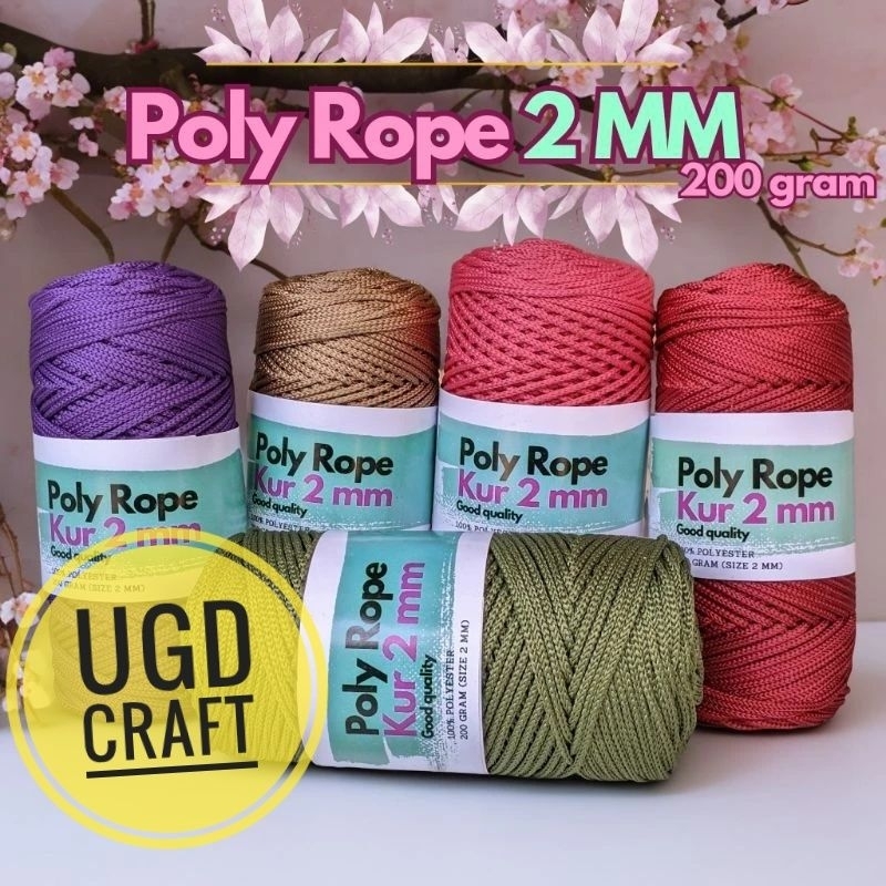 Poly Rope Knitting Yarn 2mm (200 grams) | Shopee Malaysia