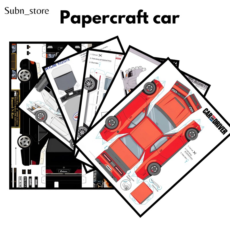 Cool papercraft car Pattern DIY paper car sport car Suitable For ...