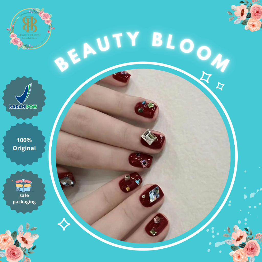 Fake Nails nail art aesthetic And Graduation Glue 24pcs Hand Dye Nails ...