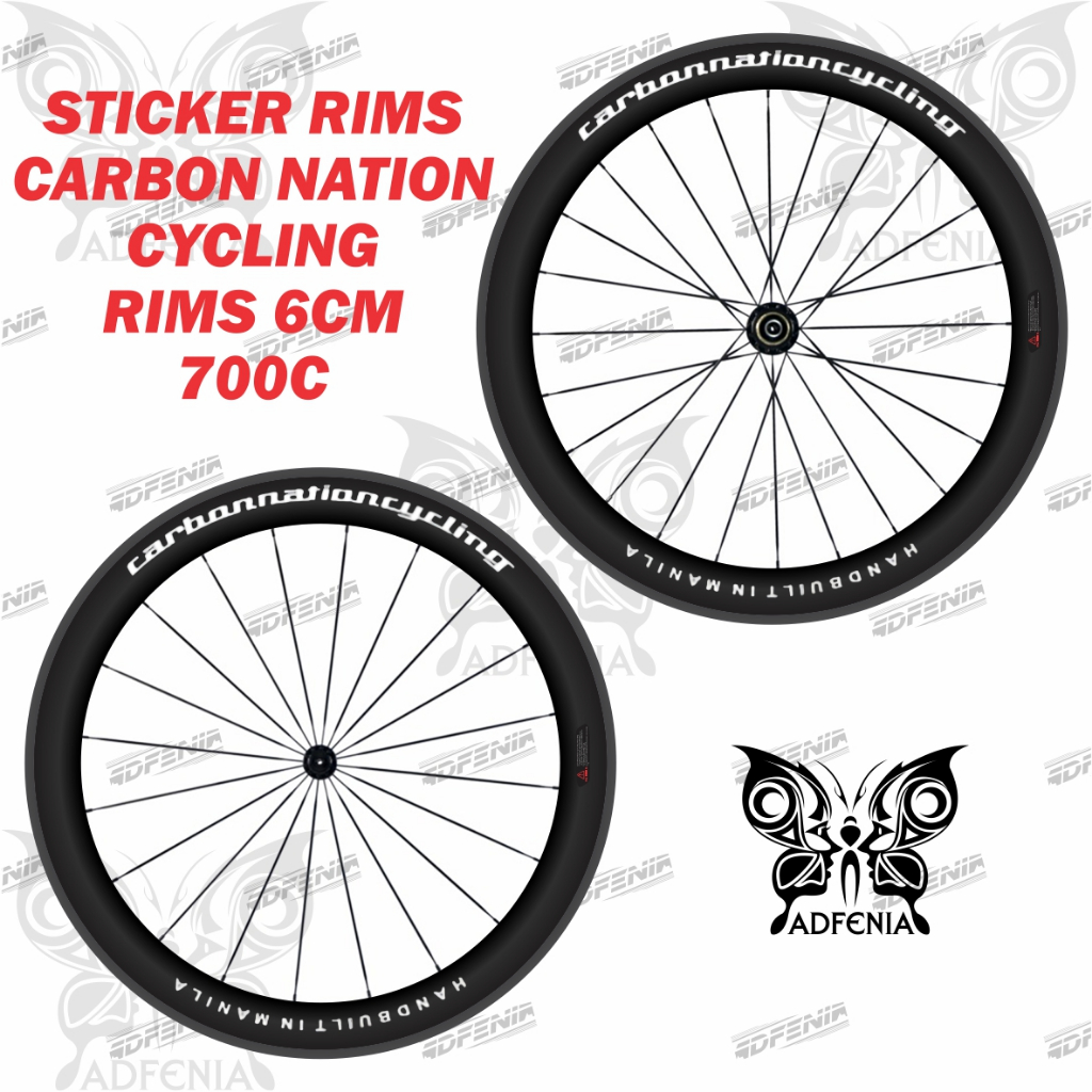 Cnc Carbon 700c Rims Decal Sticker | Shopee Malaysia
