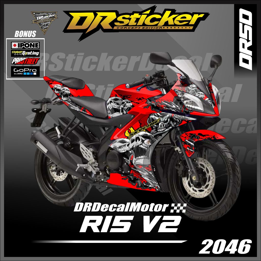 Decal Yamaha R15 V2 Sticker List Variation Motorcycle R15 V2 Stock ...