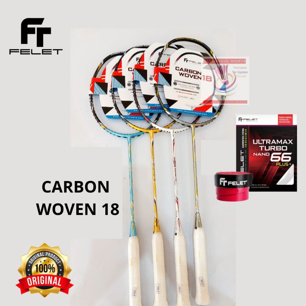 Original Felet Carbon Woven 18 BADMINTON Racket | Shopee Malaysia