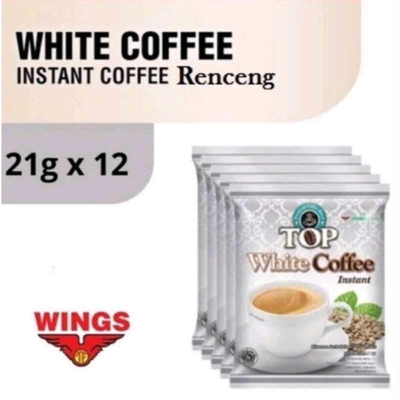 Top White Coffee 21 gr Renceng contains 12 Instant Ground Coffee ...