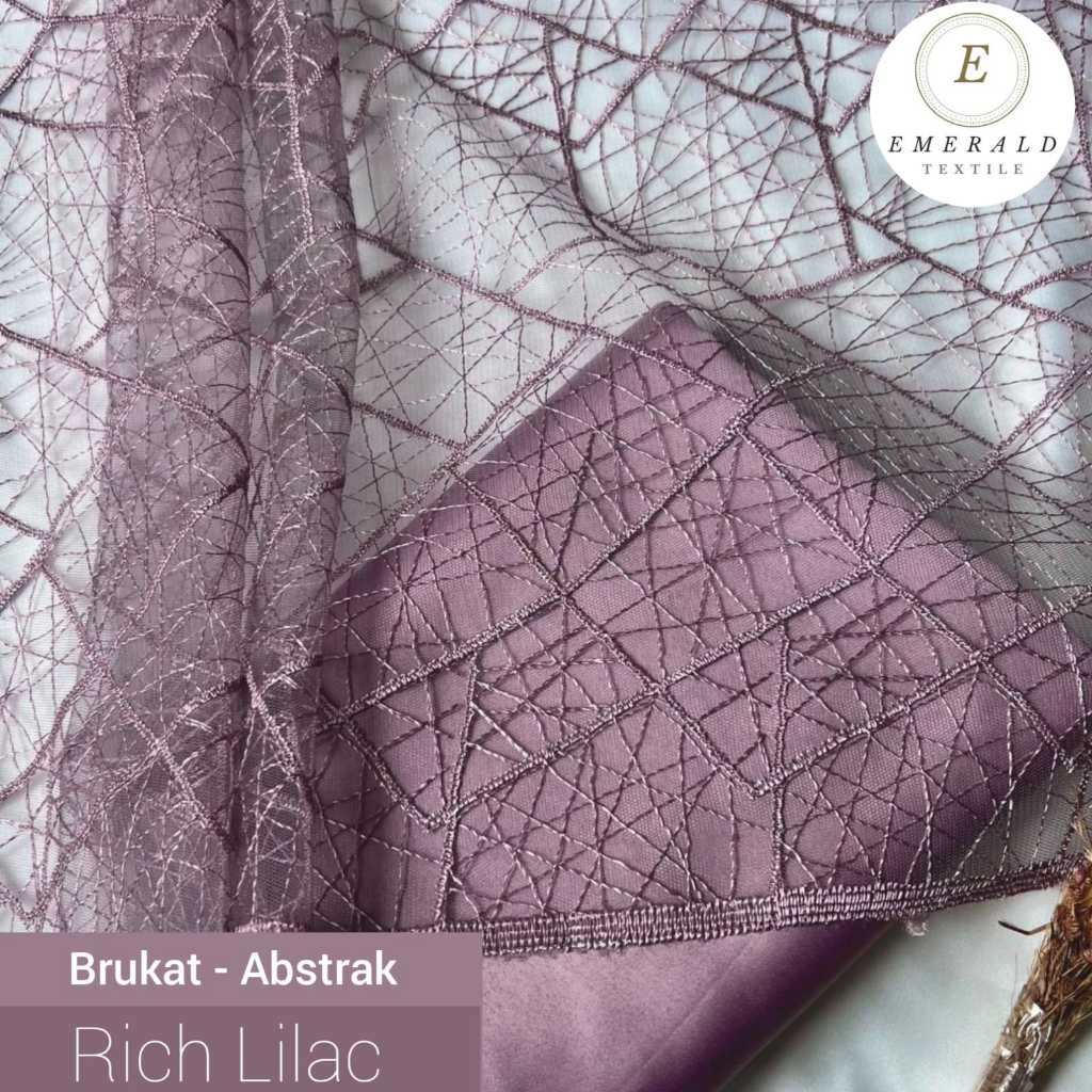 Half A METER OF French Tile Brukat Fabric Abstract Motif Kebaya ...