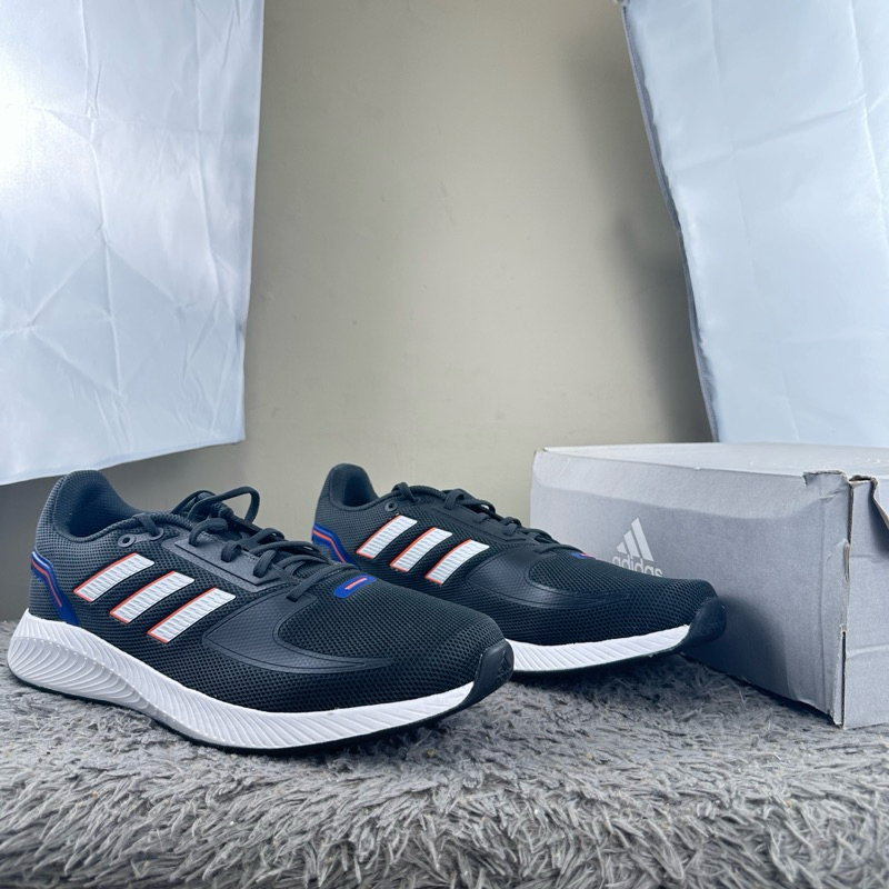 Original Adidas Runfalcon 2.0 Black GV9559 Men's Running Shoes | Shopee ...