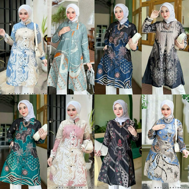 Latest modern women's batik tunics jumbo ML XL XXL jumbo women's batik ...