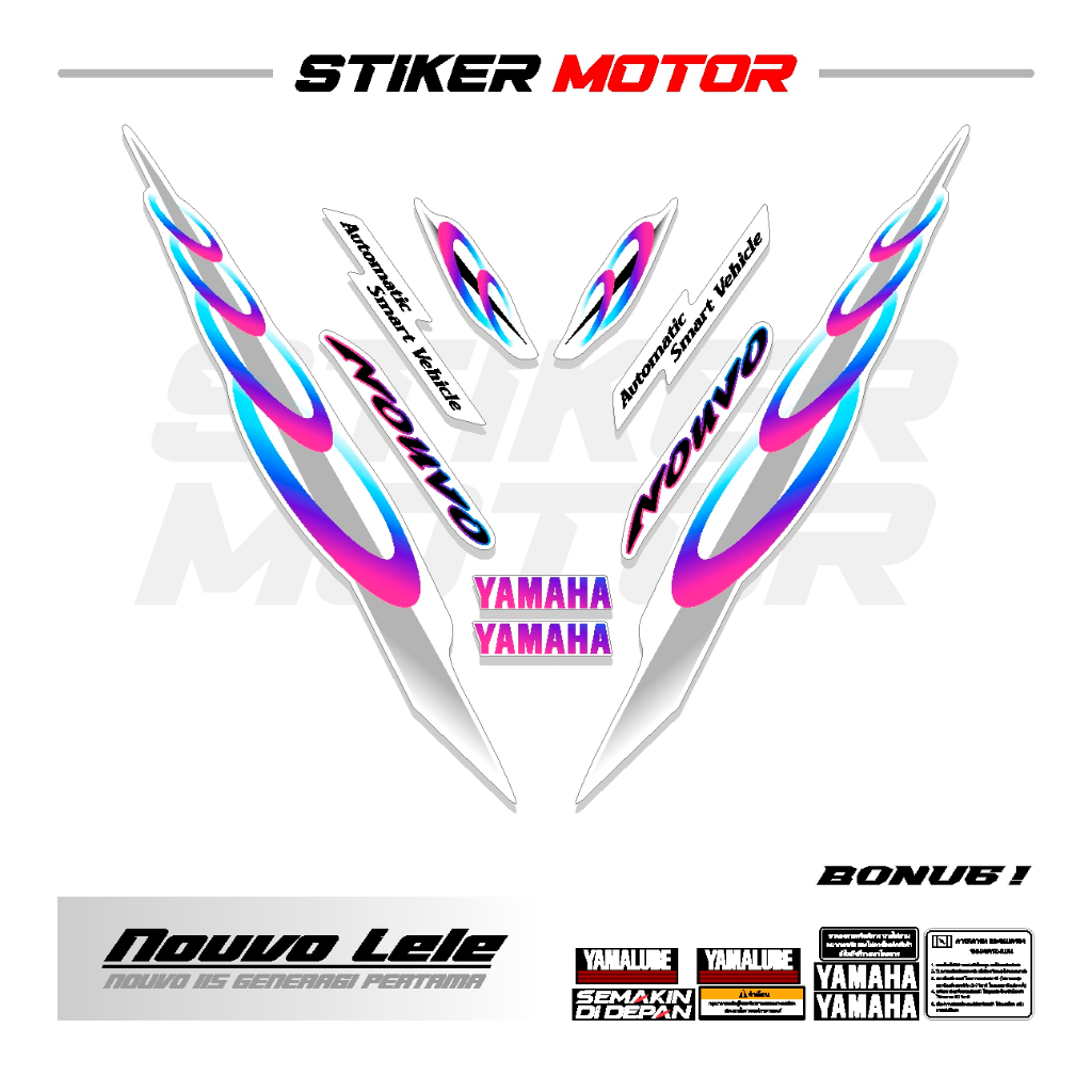 Ns17 STRIPING STICKER STICKER LIS YAMAHA NOUVO LELE NUVO NUOVO SPORTY ...