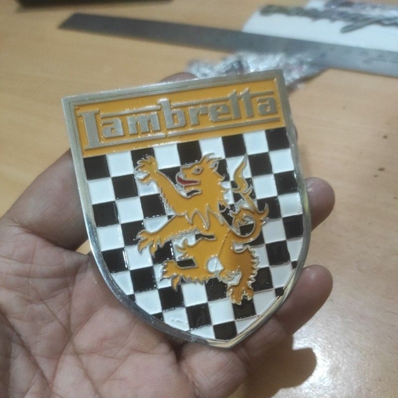 Vespa Lambretta Badge Emblem Decal Sticker Metal Ulma Vigano Sx Li DL ...