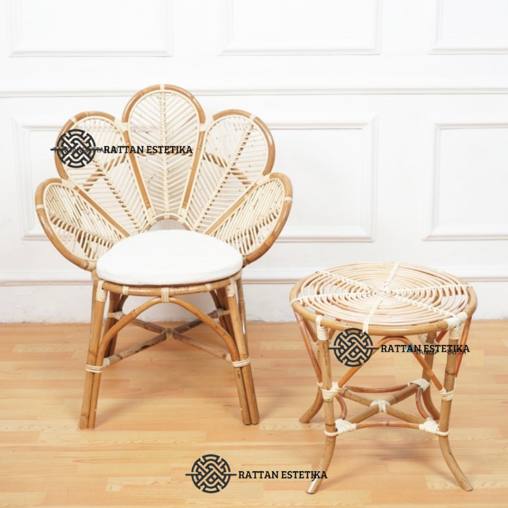 Rattan Leaf Patio Chairs / Natural Rattan Garden Patio Lounge Chairs with Melamine Finish ...