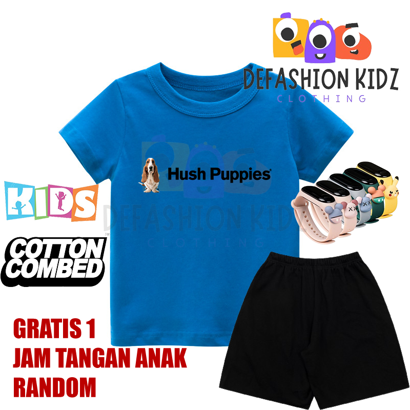 Hush PUPPIES Children's T-shirt and Pants Unisex Distro children's suit for boys and girls ...