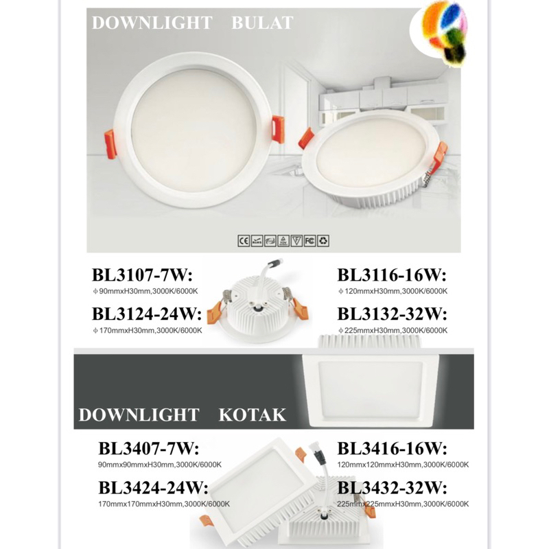 Downlight led light Round Box | Shopee Malaysia